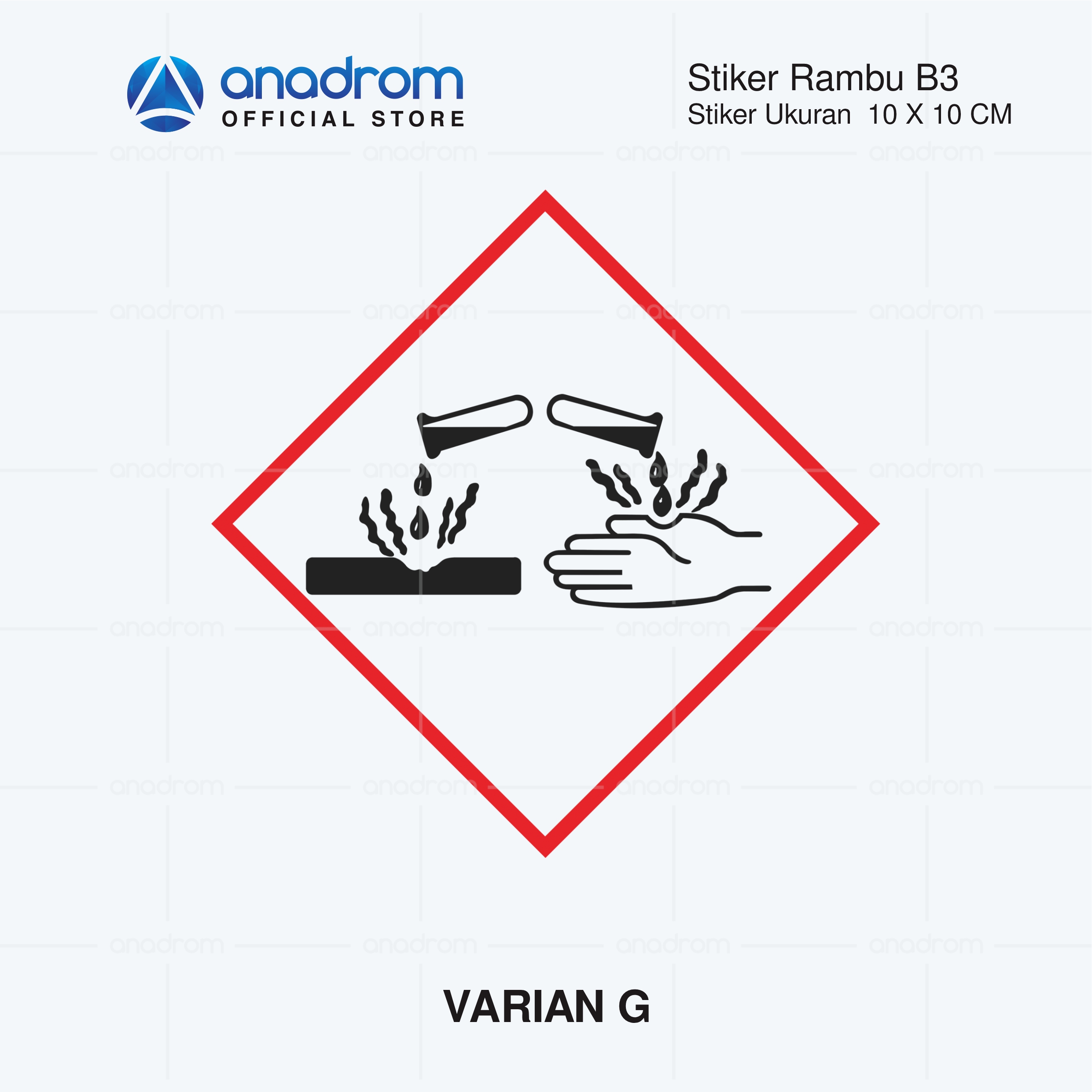 Stiker Limbah B3 | Hazardous Material Sign | 10x10 cm & 25x25 cm ...