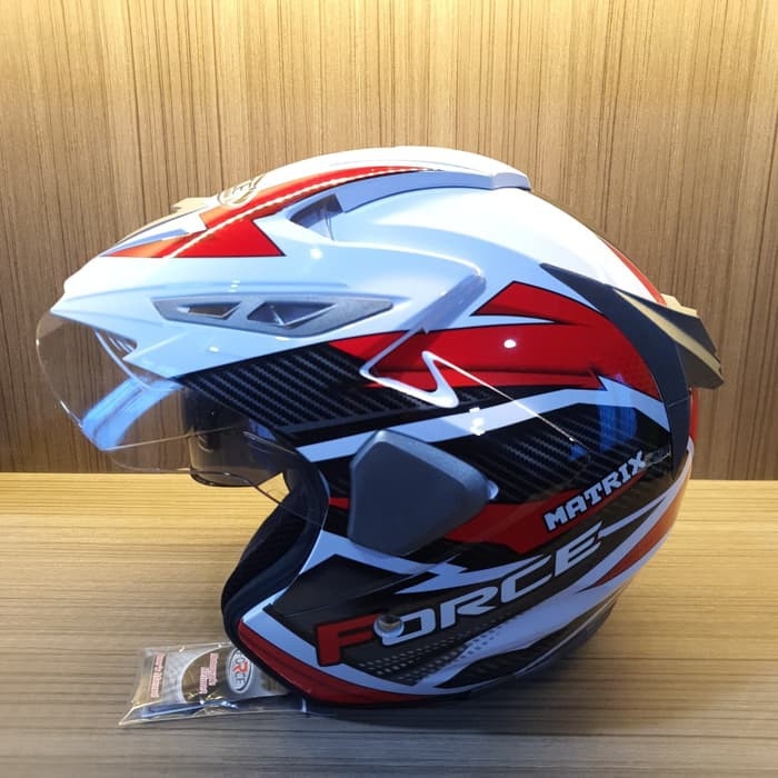 Helm Half Face SNI Double Visor Force The Matrix Original Anti Pecah ...