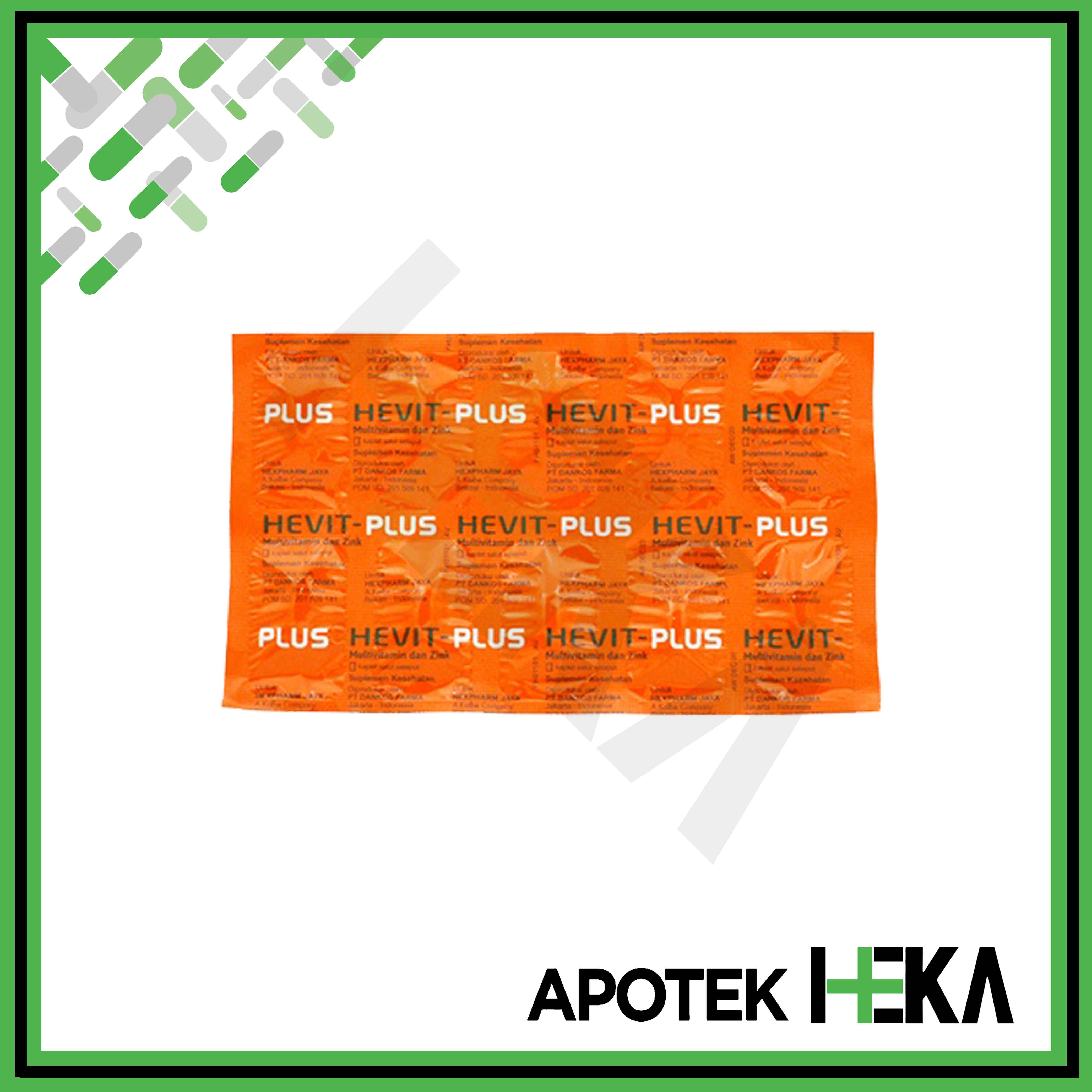 Hevit Plus Strip isi 10 Tablet - Multivitamin dan Zinc Daya Tahan ...