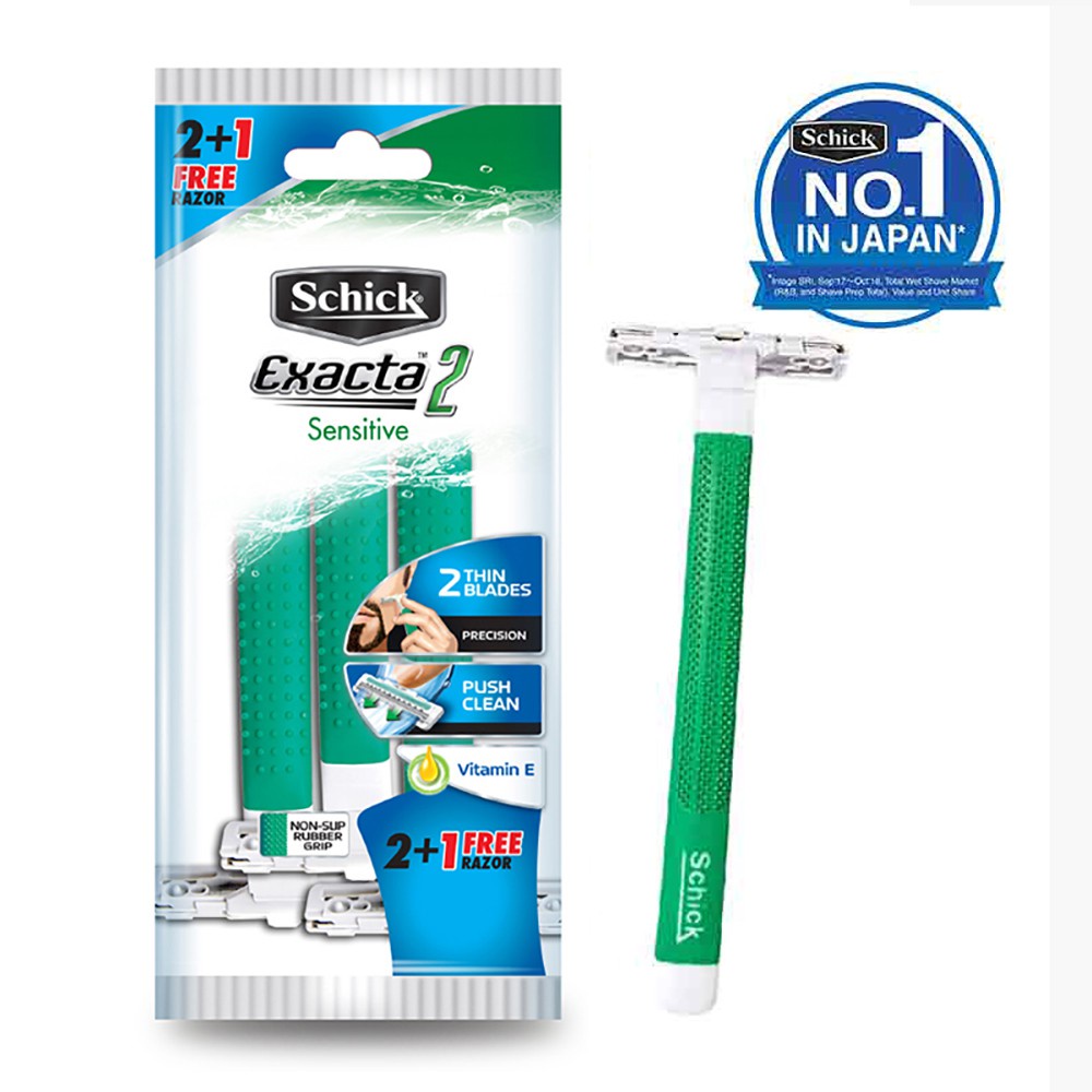Cukuran Schick Exacta 2 Sensitive 2 + 1 - Alat Pisau Cukur isi 3 ...