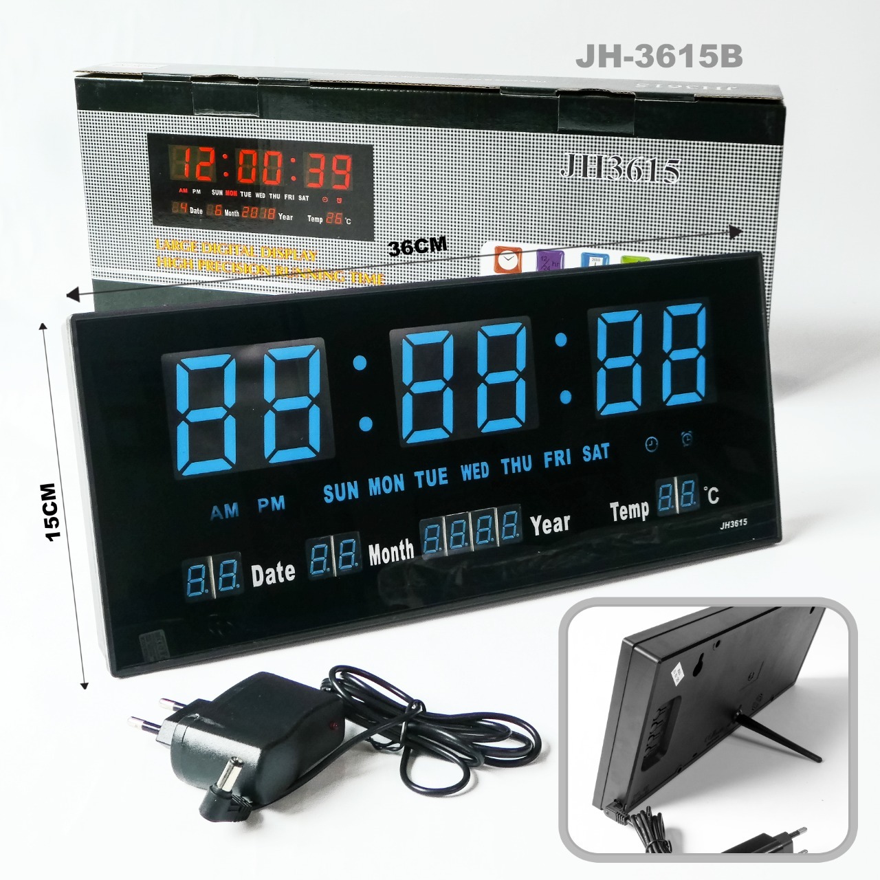 Jam Dinding Digital LED Meja LED Clock JH-3615 | Lazada Indonesia