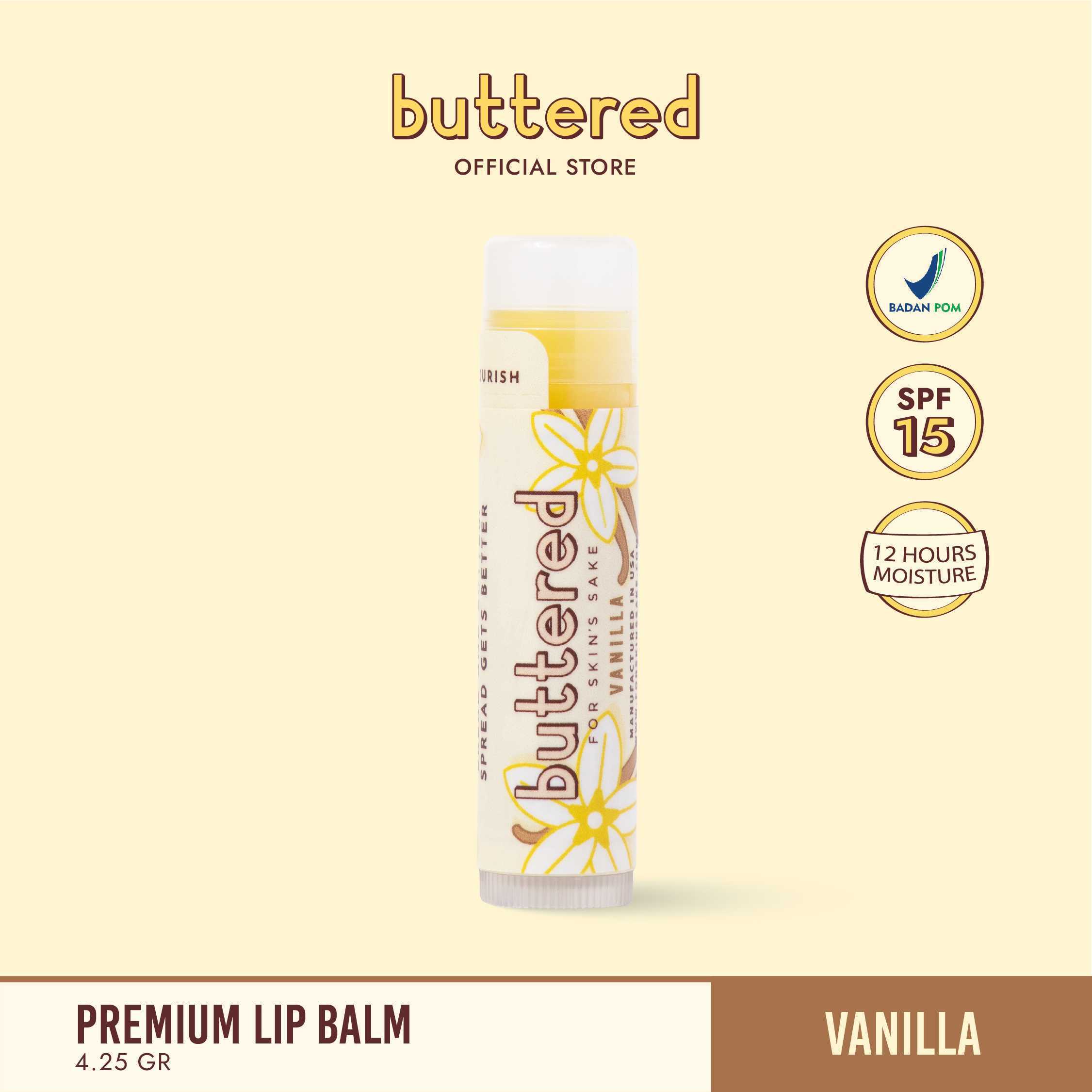 Buttered Premium Lip Balm SPF 15 Mencegah Bibir Hitam dan Kering with ...