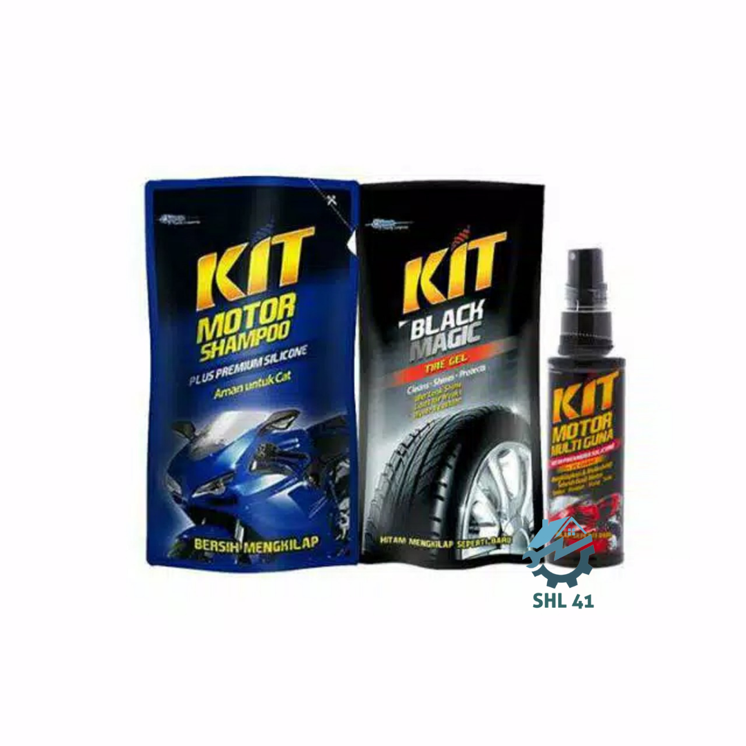 KIT Paket Hemat Cuci Motor 3in1-Kit Motor Shampoo-Kit Black Magic-Kit ...