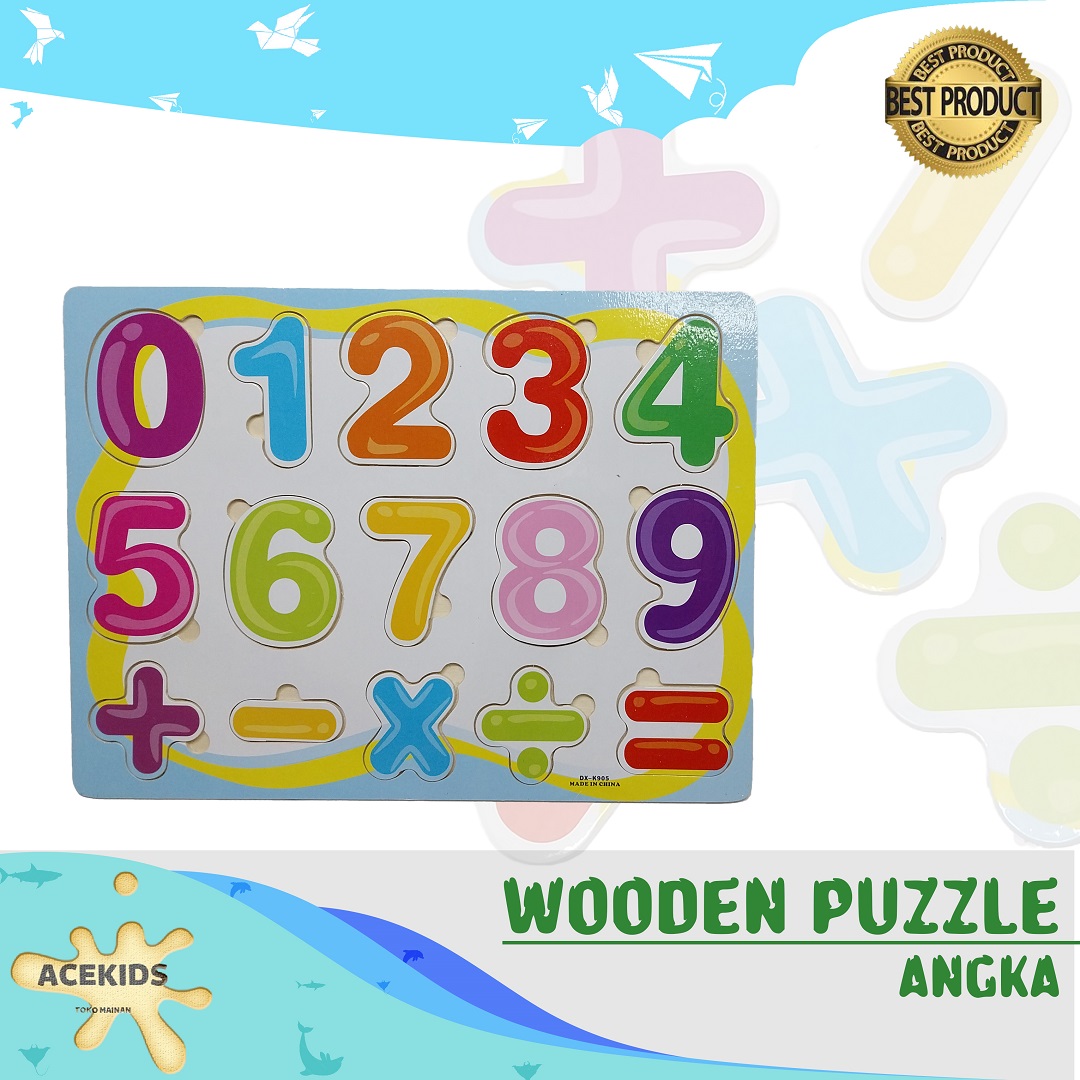Paket Wooden Puzzle Anak Belajar Mencocokan Pengelanan Huruf Abjad Dan ...