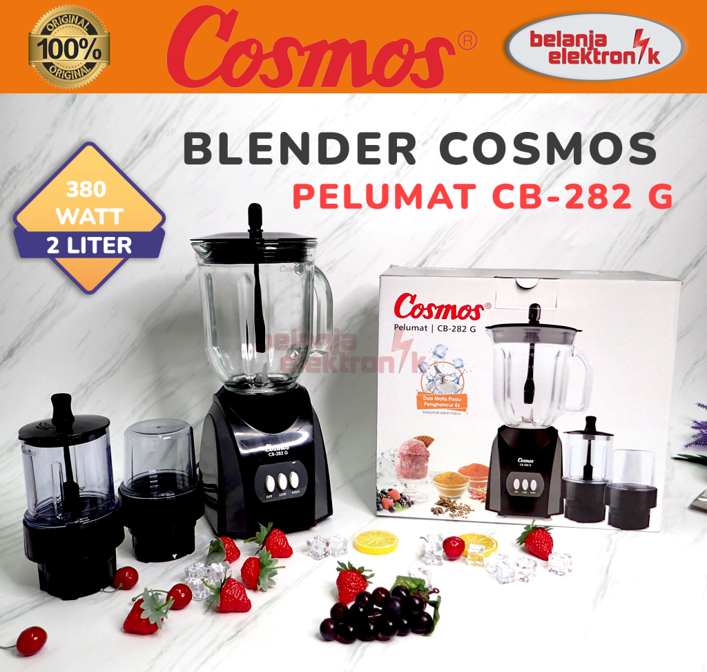 BLENDER COSMOS 3IN1 GELAS KACA CB-282 G JUMBO 2 LITER | Lazada Indonesia