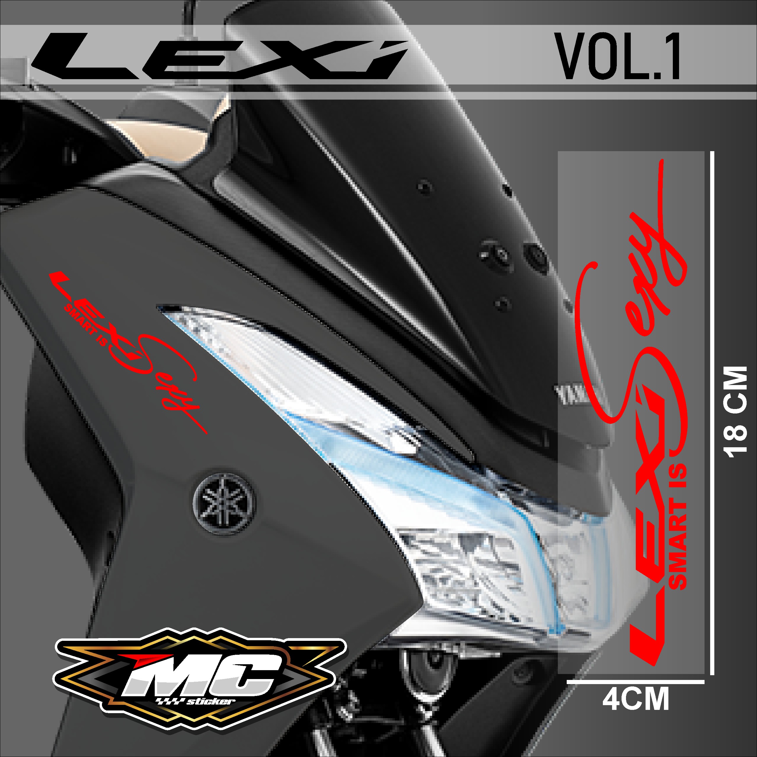 Cutting Sticker LEXI - Aksesoris Stiker Lis Variasi Motor Yamaha Lexi ...
