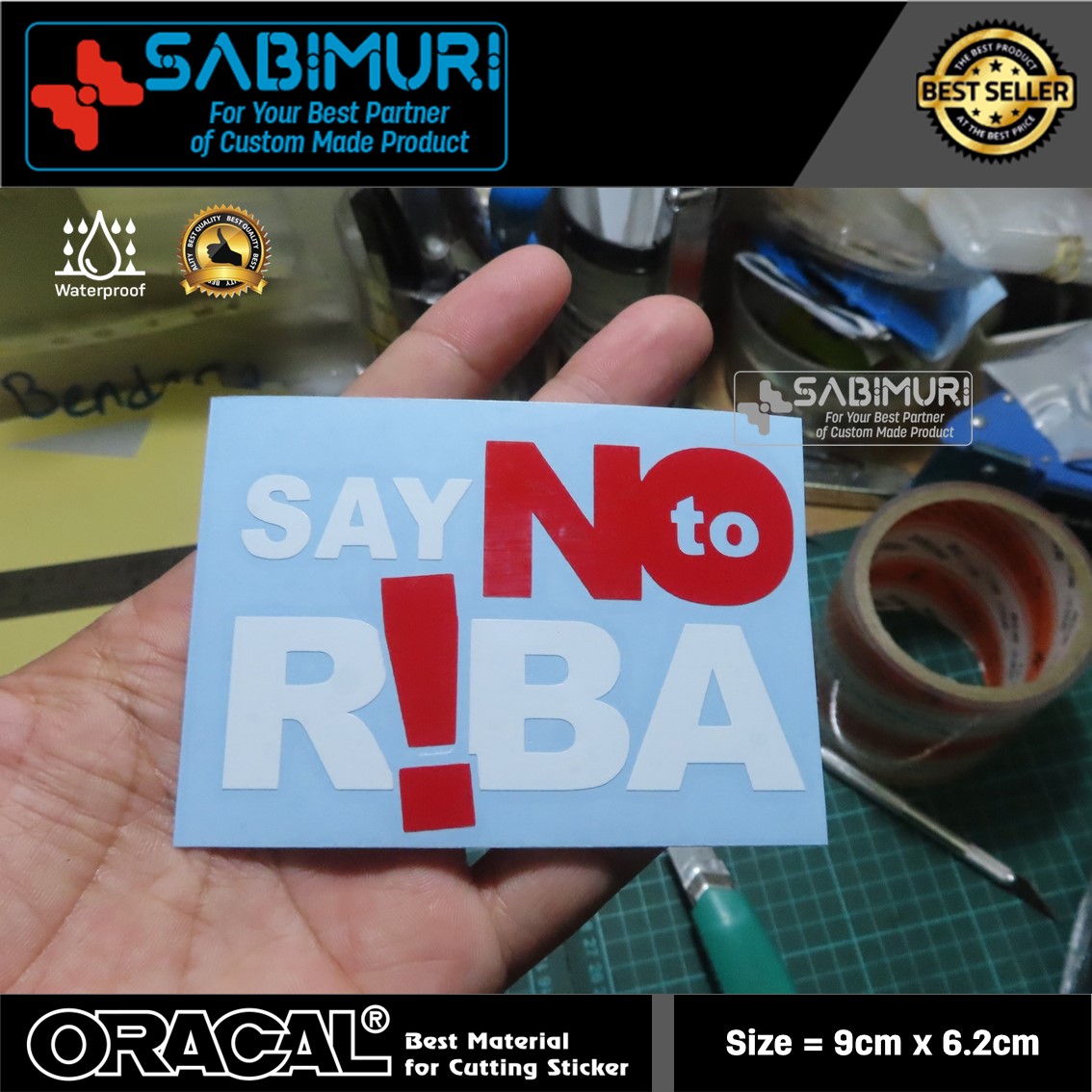 Cutting Sticker Stiker Say No To Riba | Lazada Indonesia