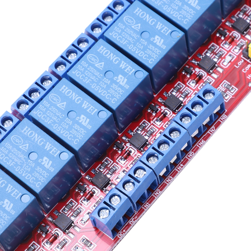 8-Channel 8-CH Relay Module DC 5V with Optocoupler isolation H/L high ...