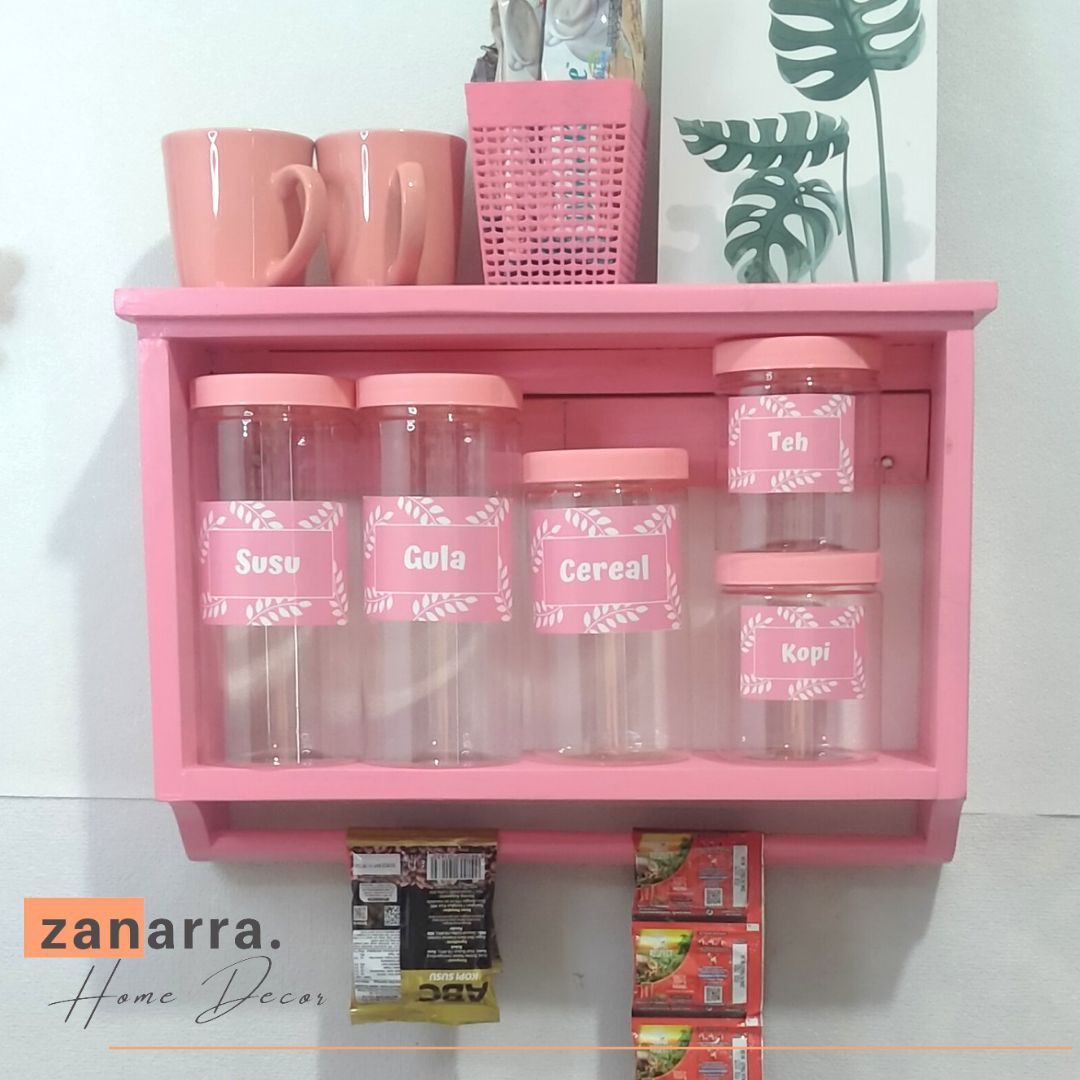Rak Kopi Dapur Gantung MIni Bar Tempat Teh Minuman Coffe Susu Sachet ...