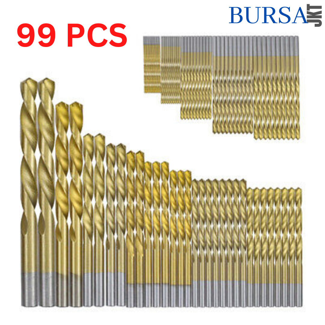 MATA BOR POWER DRILL BITS TITANIUM COATED UNTUK BESI ALUMUNIUM DLL ...