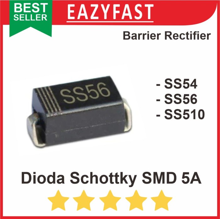 Dioda Schottky SMD 5A SS54 SS56 SR560 2 A Barrier Rectifier Diode D | Lazada Indonesia