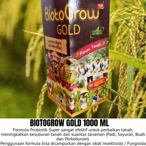 (COD) Biotogrow Gold 1liter 500ml Probiotik Pupuk Tanaman Hias Pelebat ...