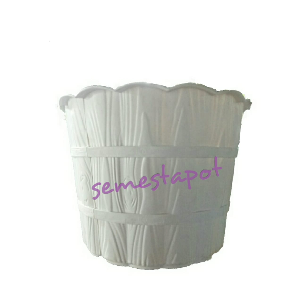 Pot Bunga Tanaman Motif Kayu 30 Putih | Lazada Indonesia