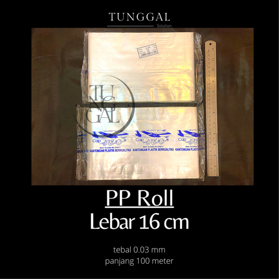Plastik PP Roll Cap Jet - panjang 100 meter, tebal 0.03 mm. plastik ...
