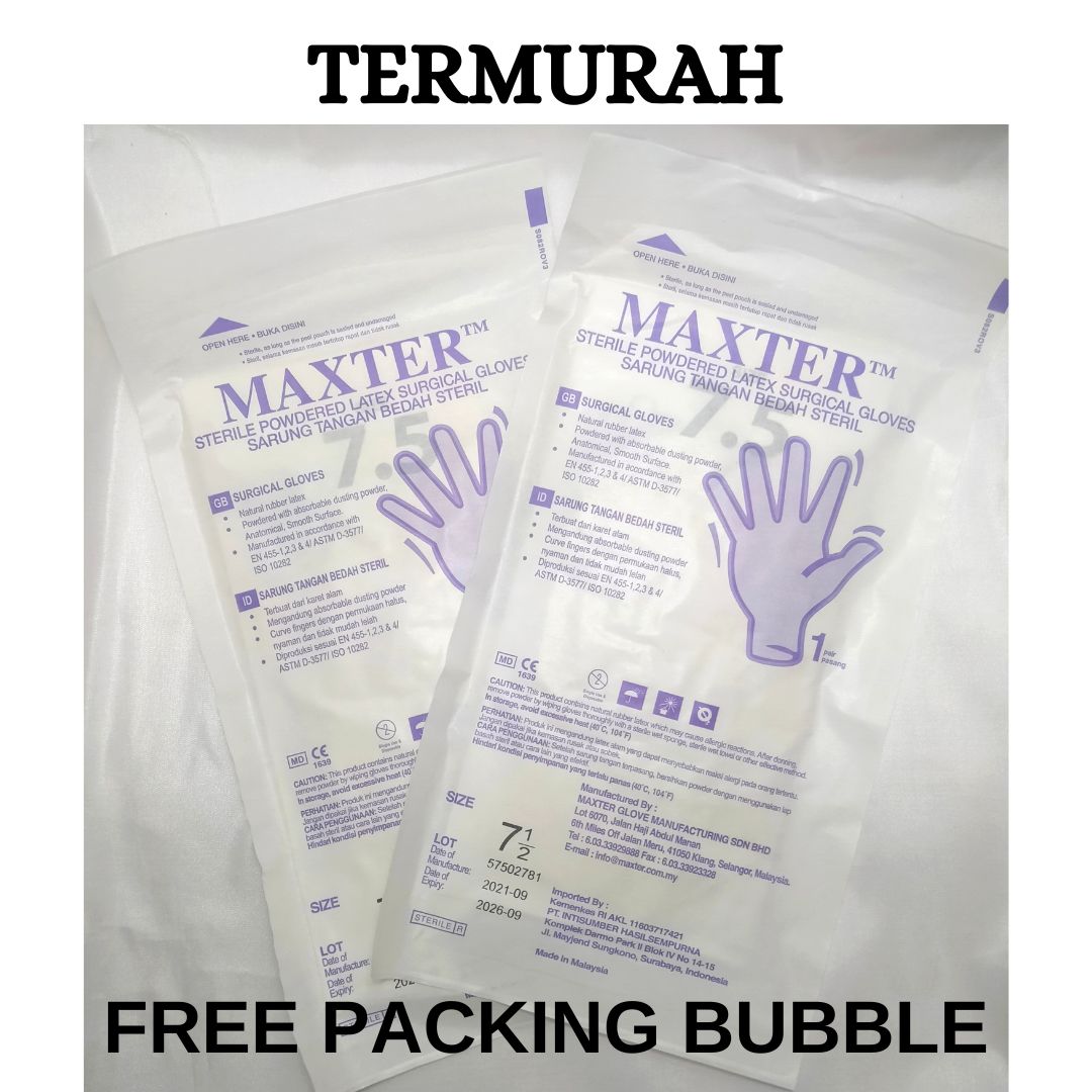 SURGICAL GLOVE MAXTER | LATEX STERIL Sarung Tangan Steril Maxter ...