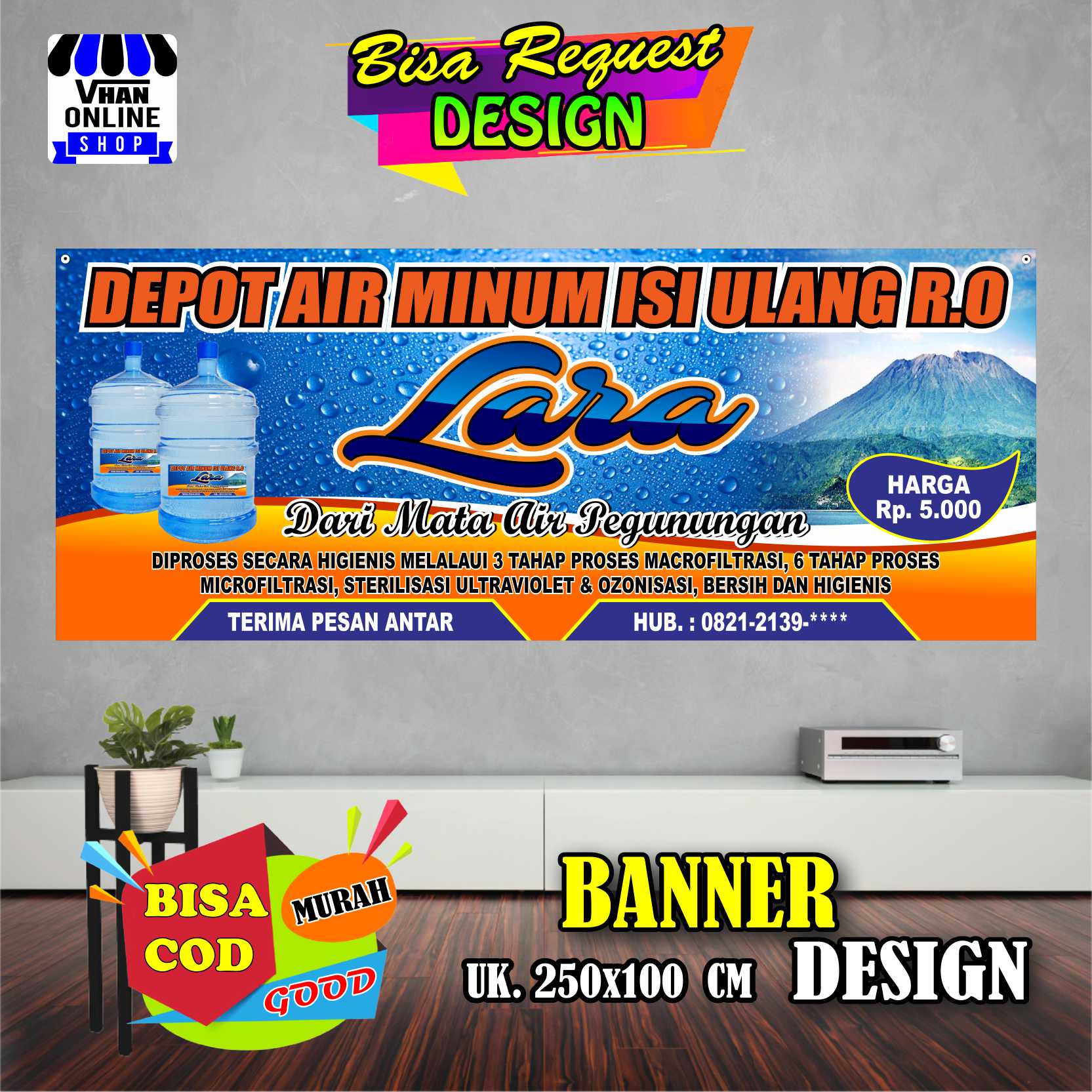 Spanduk Banner Isi Ulang Galon, Isi Ulang Air Minum, Bagus Murah ...