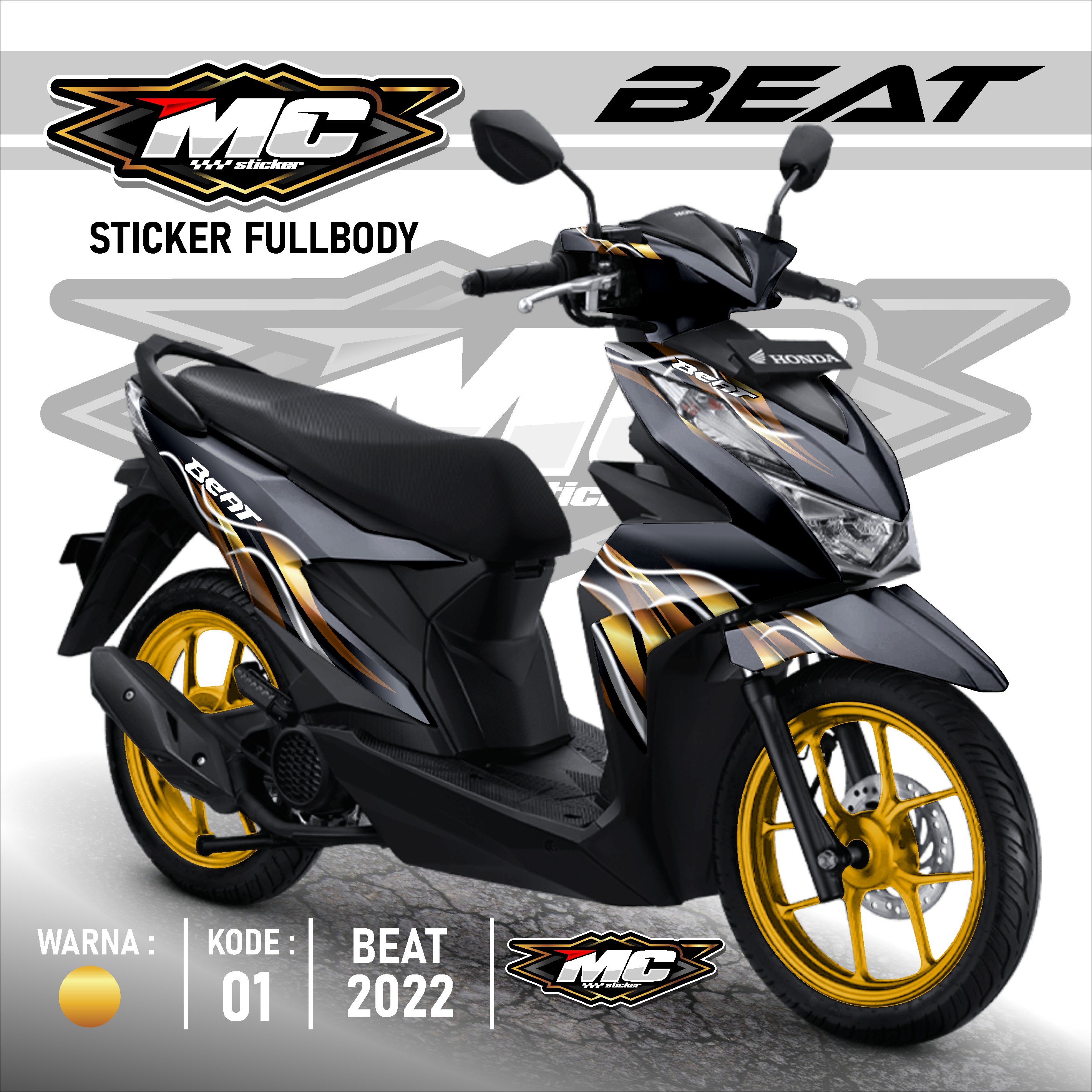 MC Cutting Sticker Decal Full body Beat Deluxe Street 2024 terbaru ...