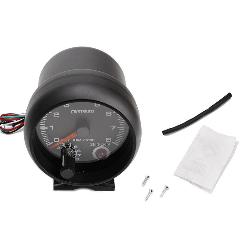 CNSPEED 95Mm Racing Car Tachometer 0-8000 RPM 12V Blue LED Adjustable ...