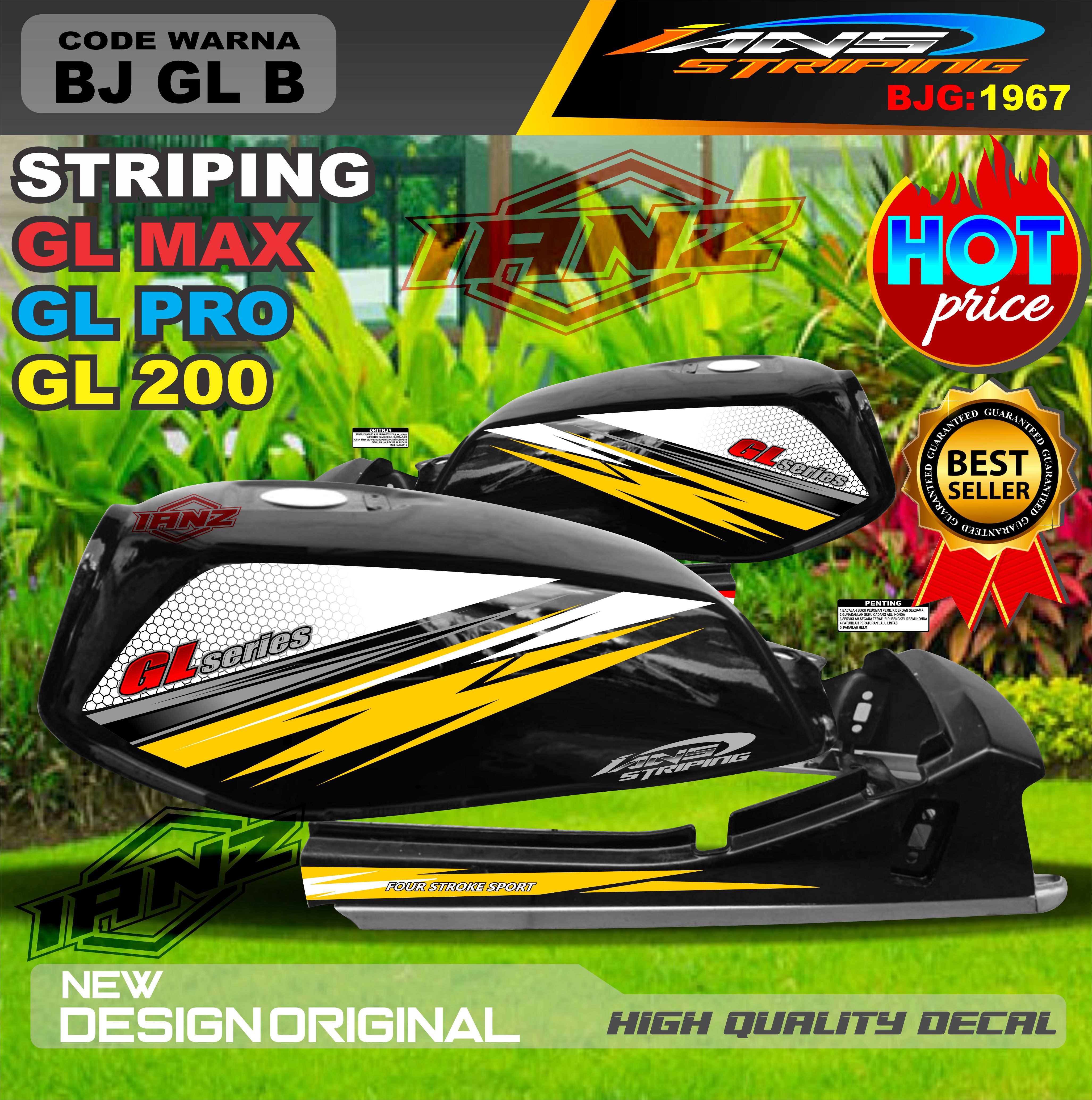 STIKER STRIPING MOTOR GL TERBARU / STIKER GL MAX GL PRO GL 100 / VARIASI STIKER MOTOR GL ...