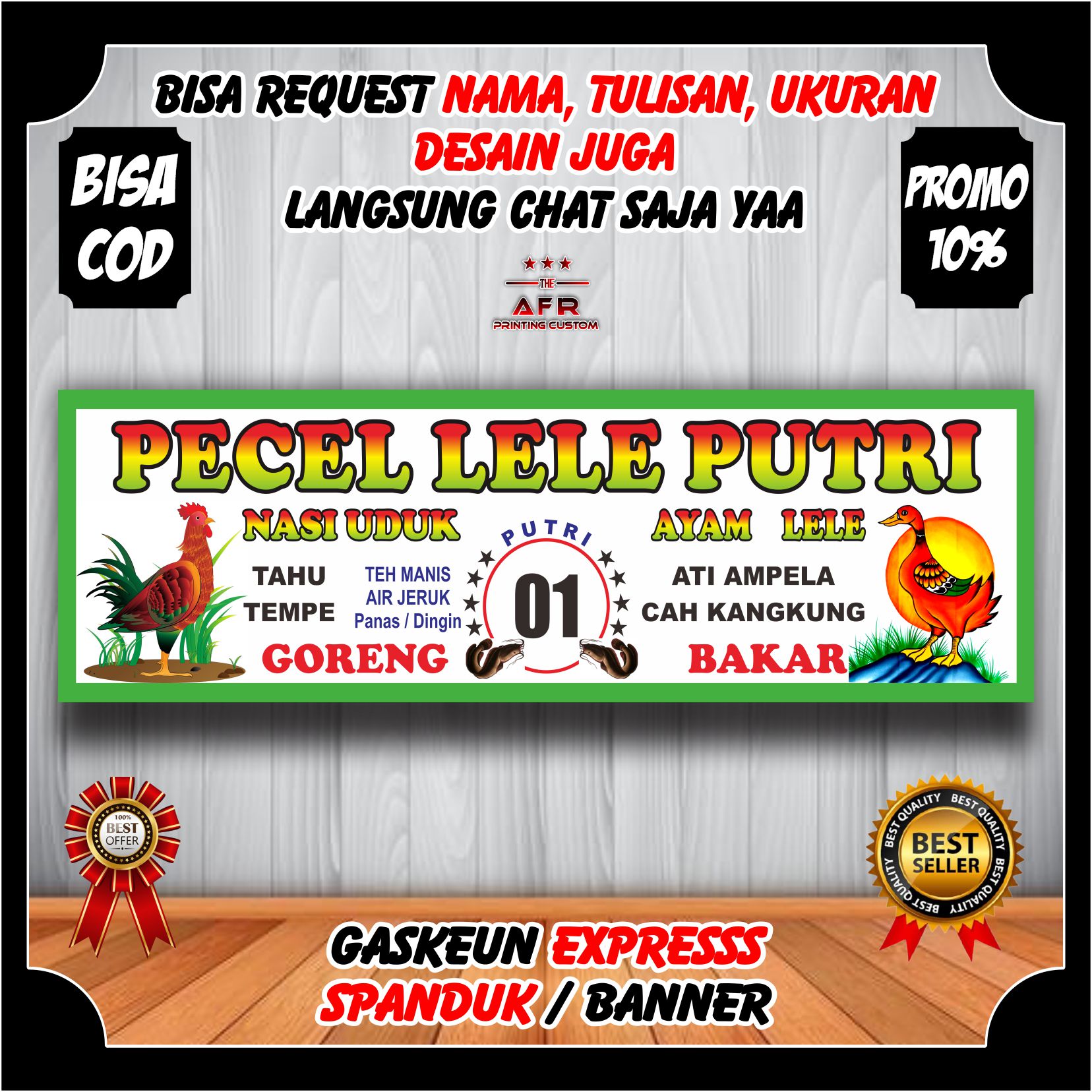 Spanduk Banner Backdrop Pecel Lele Berkualitas Murah Custom / Banner ...