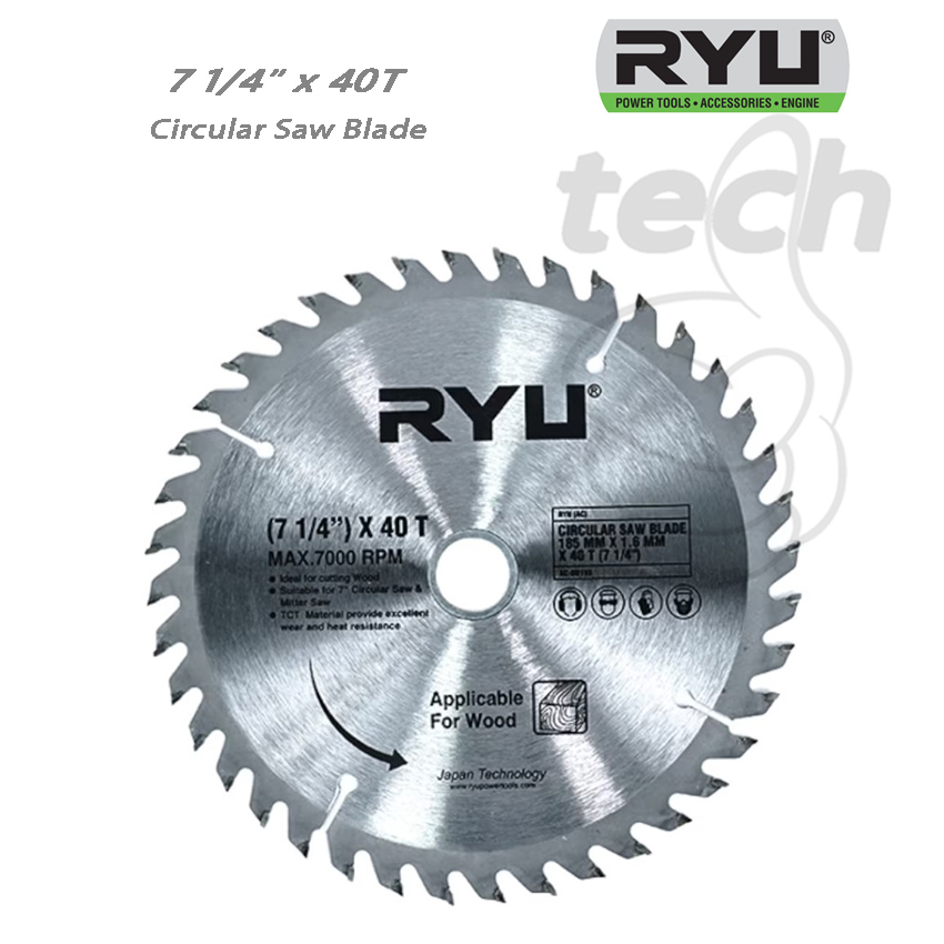 Mata Gergaji Circle Circular Saw Blade 7" RYU - 40T | Lazada Indonesia