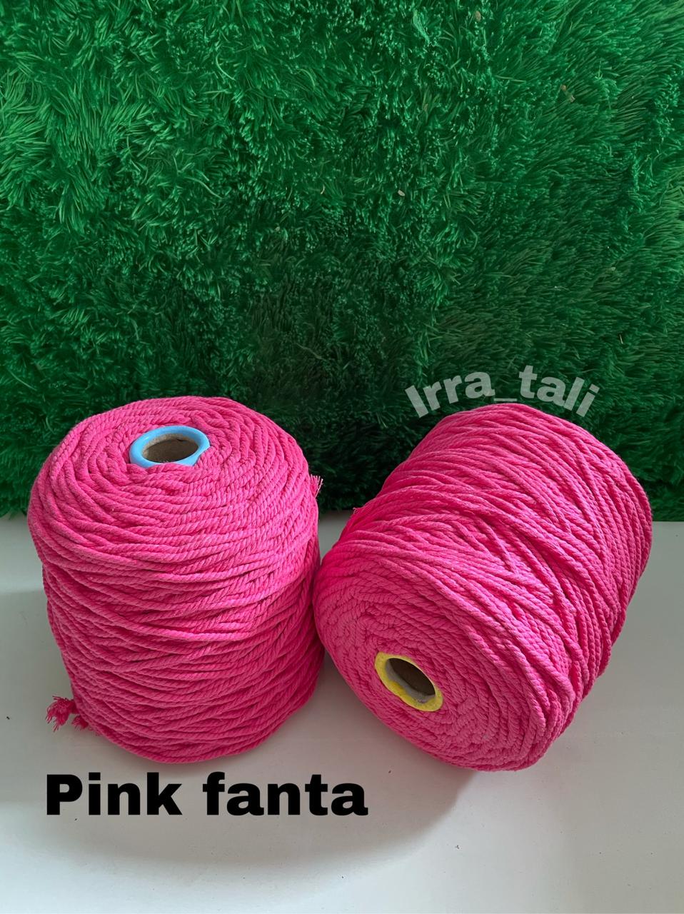 Tali Katun Macrame / Makrame Premium 4 mm 1 Kg Warna Pink Fanta - ZI ...