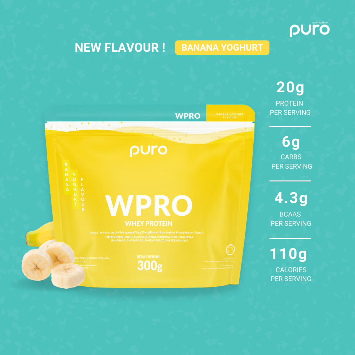 PURO WPRO Whey Protein Concentrate 300g | Lazada Indonesia