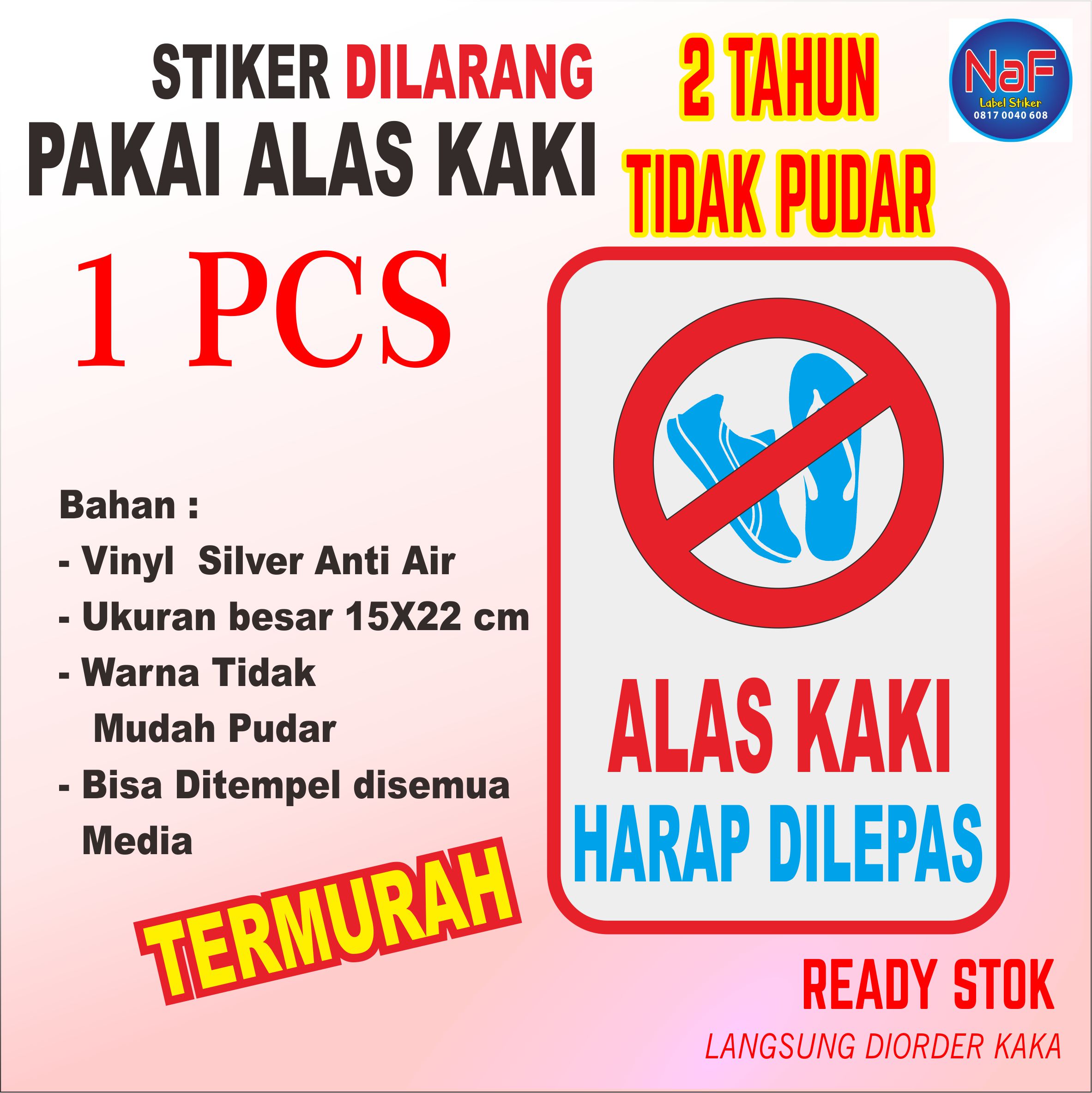 Stiker alas kaki harap dilepas / Sticker lepas alas kaki vinyl anti air | Lazada Indonesia