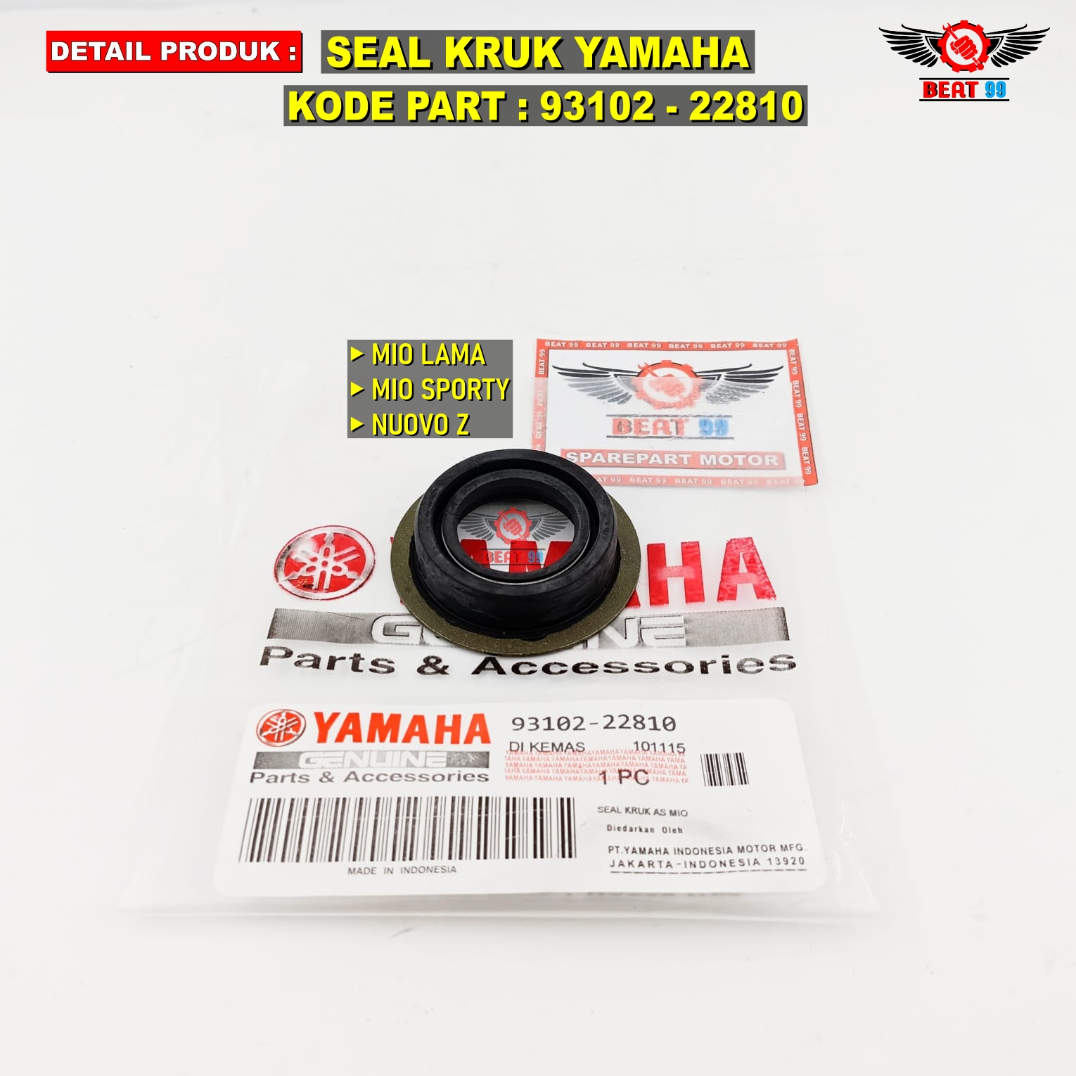 Seal Kruk As Yamaha Mio Lama, Mio Sporty, Nuovo Z Kode Part 5TL ...