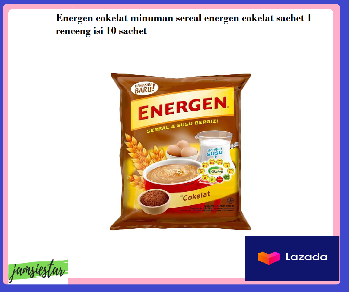 Energen rasa cokelat minuman sereal energen rasa cokelat 1 renceng isi ...