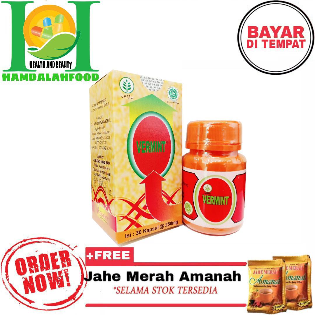 Obat Typus Kapsul Vermint 30 kapsul (Kapsul Herbal Cacing Tanah)+ Jahe ...