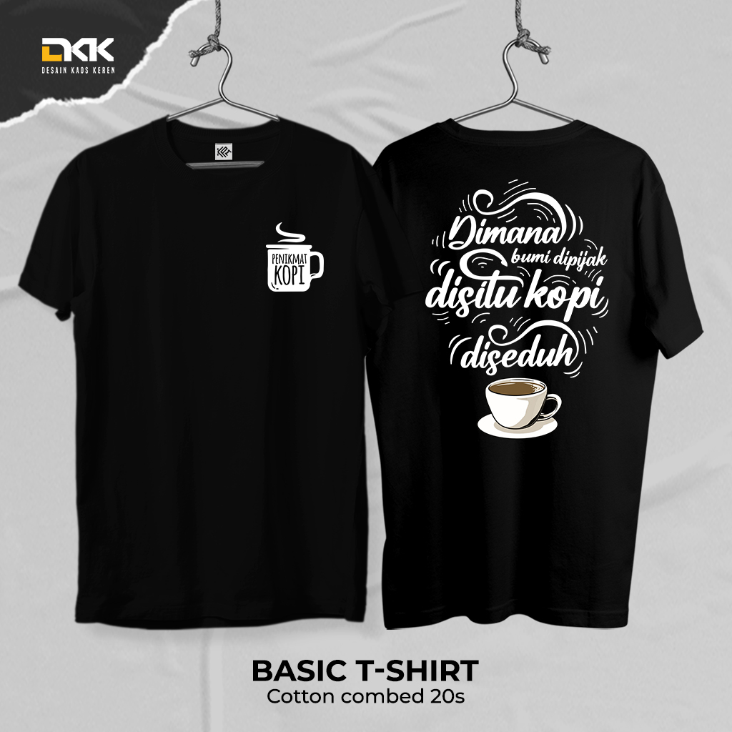 Desain Kaos Keren - Kaos Kata Keren Desain Penikmat Kopi | Lazada Indonesia