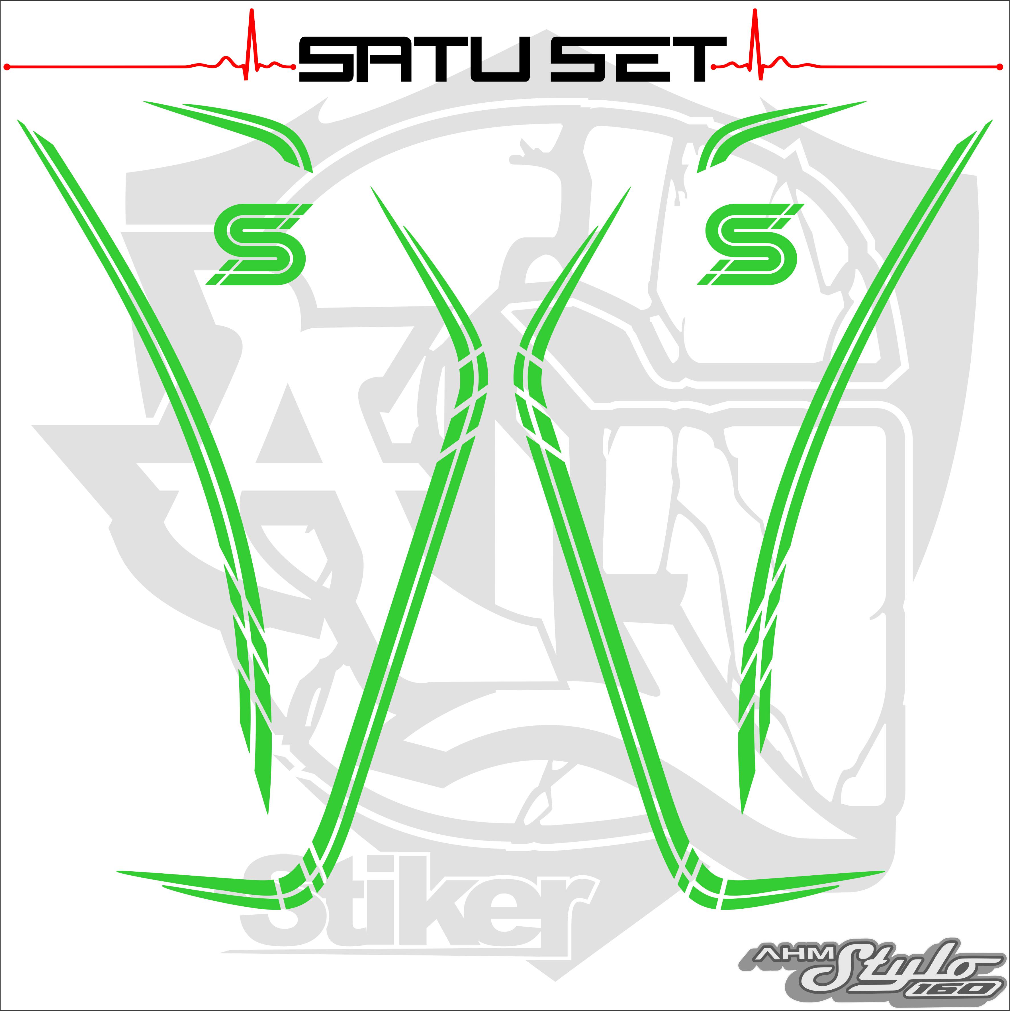 CUTTING STICKER/STRIPING AHM HONDA STYLO/SC.487/STRIPING MOTOR/STIKER ...