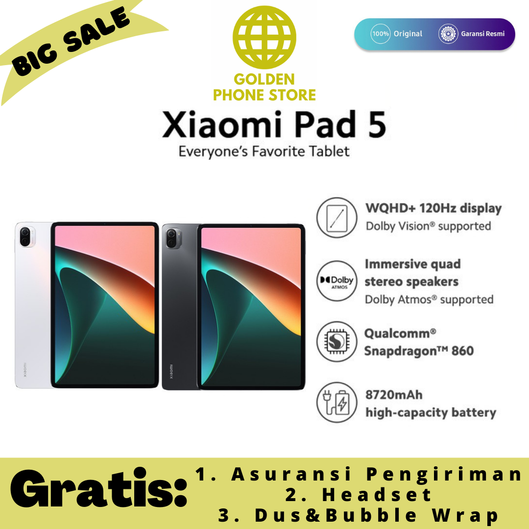 Xiaomi Pad 5 (WIFI) 6/256GB - Smart Tablet | Lazada Indonesia