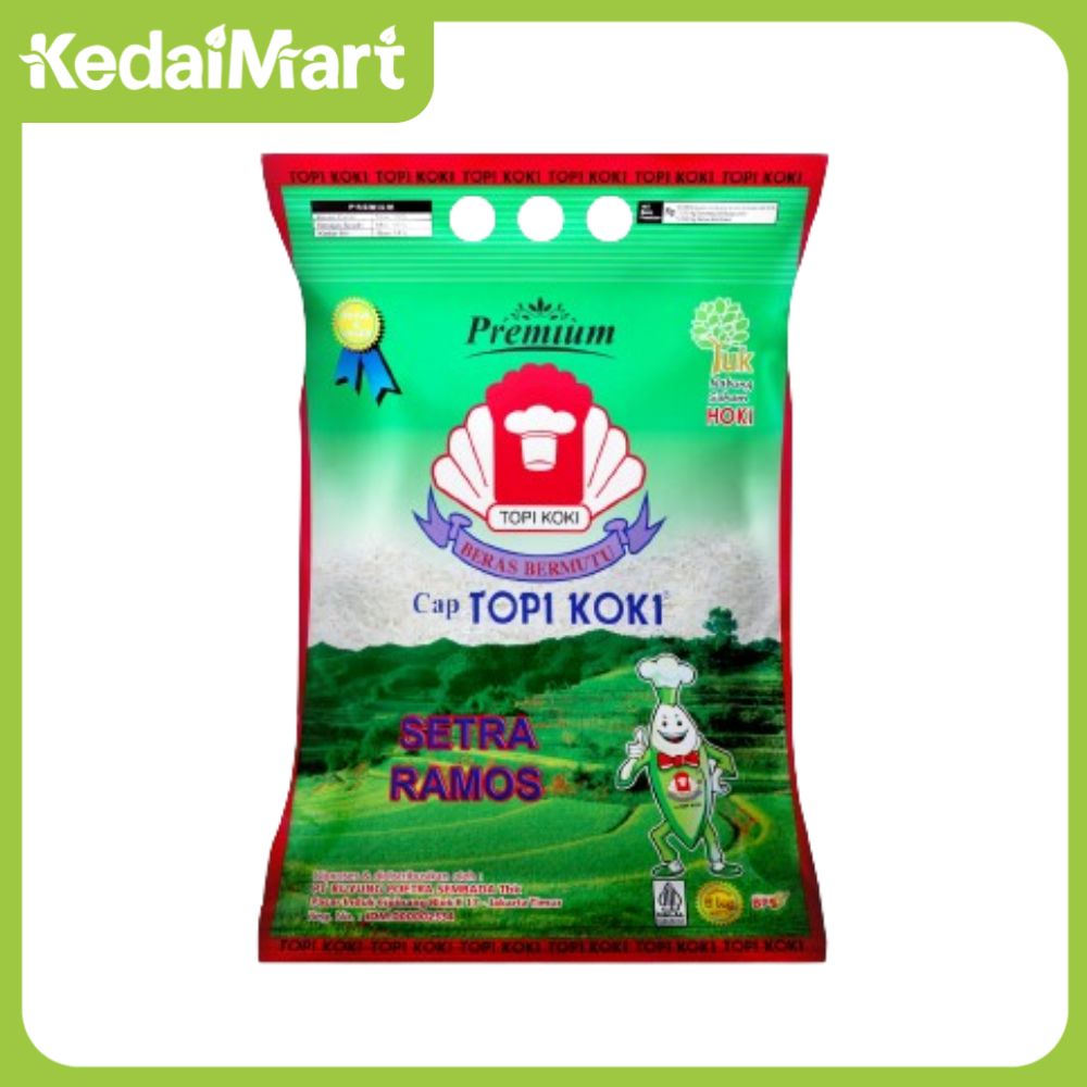Beras Putih Premium Setra Ramos Cap Topi Koki 5 Kg | Lazada Indonesia