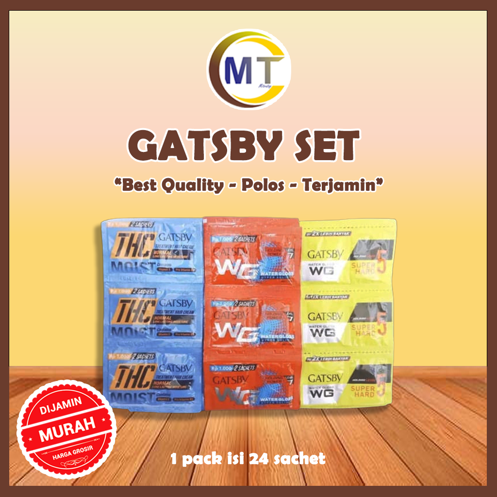 Gatsby Set WG Kuning WG Merah THC Biru 1 Pack Gatsby Pembentuk Rambut ...