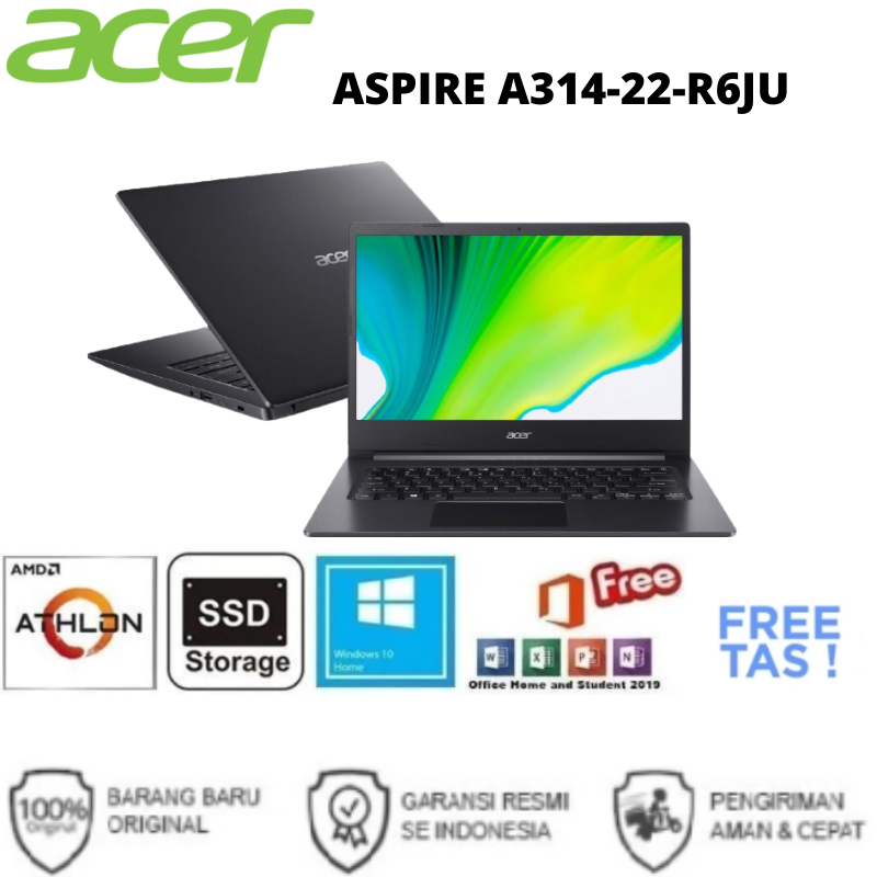 ACER ASPIRE A314 - 22 - R6JU AMD ATHLON SILVER 3050 4GB SSD 512GB AMD ...