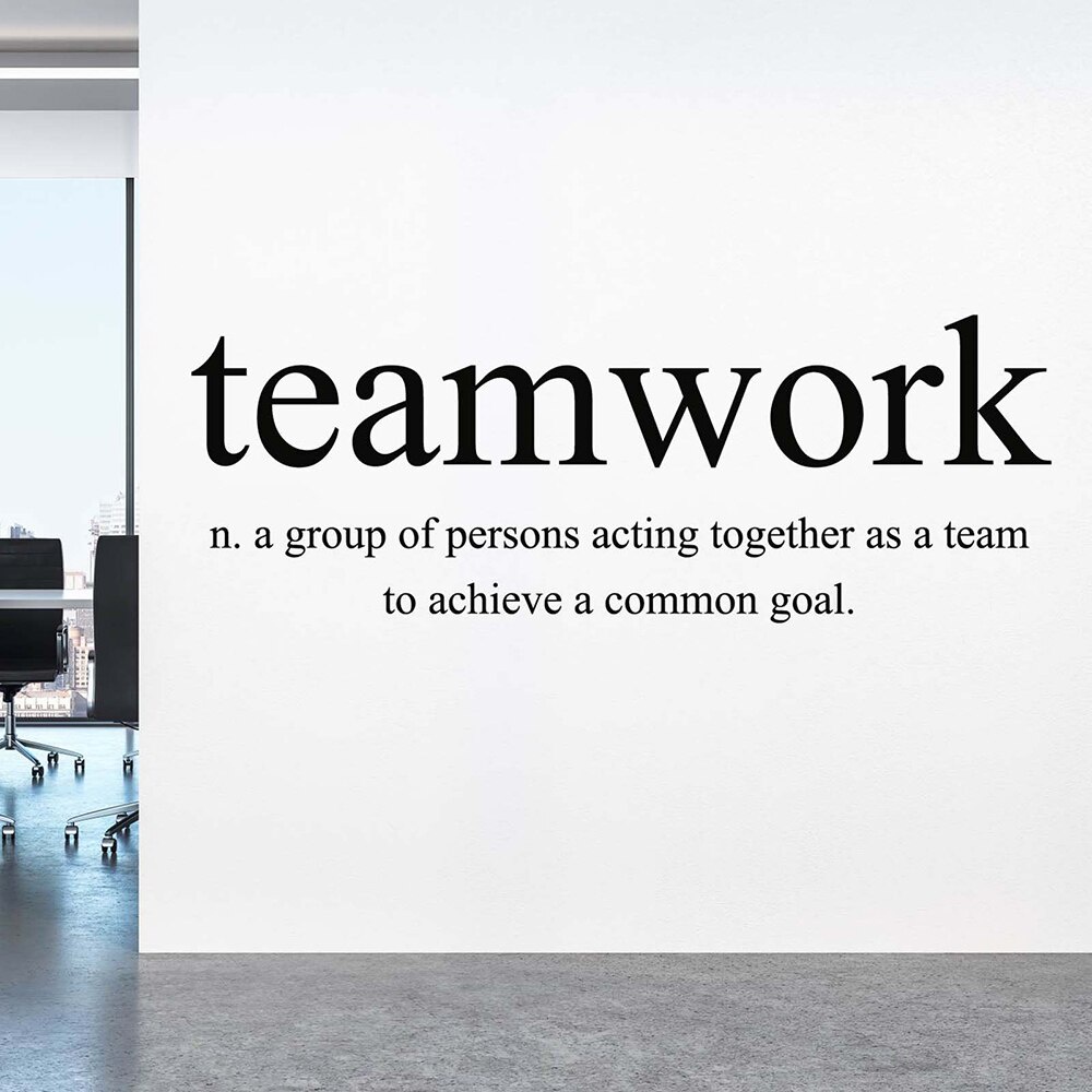 Stiker Dinding Teamwork Quote Office Wall Decal Team Work Quotes Office ...