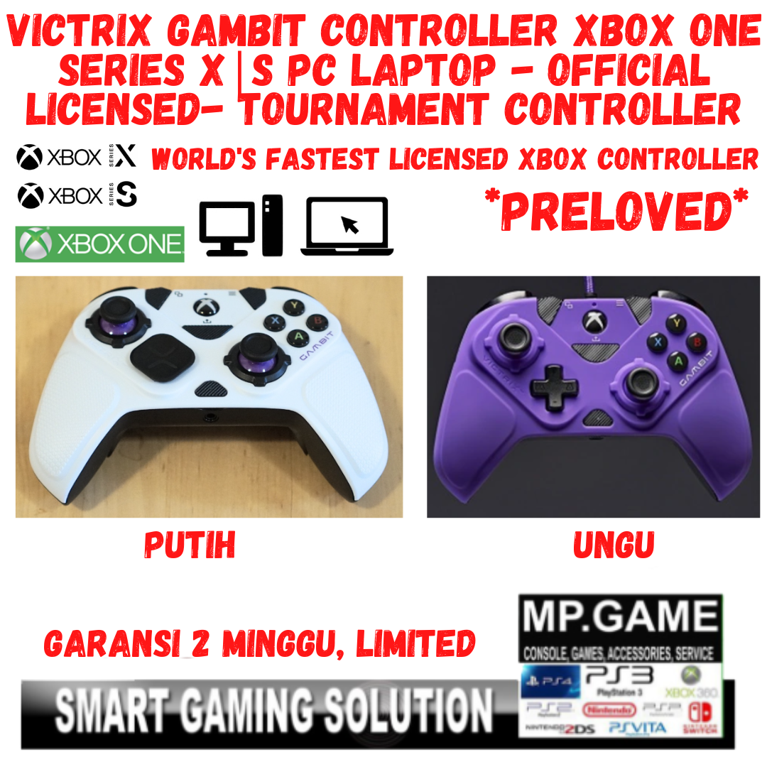 Victrix Gambit Putih Wired Controller Xbox One Series X|S PC Laptop ...
