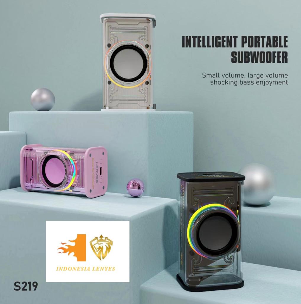 IL - Speaker LENYES S219 Mini Led Colorfull Lights Wireless Speaker Bluetooth 5.1 Hifi Sound ...