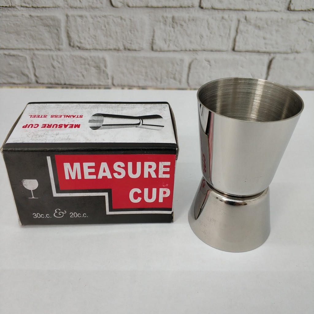 Jigger Stainless Steel Alat Takar Ukur Kopi Gula Syrup 20-30Cc JS-007 ...
