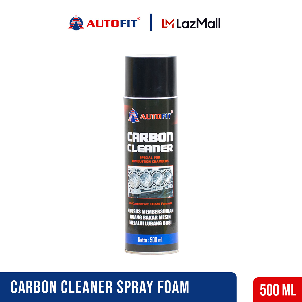 Autofit Carbon Cleaner Spray Foam 500 ml Pembersih Ruang Bakar Gurah ...