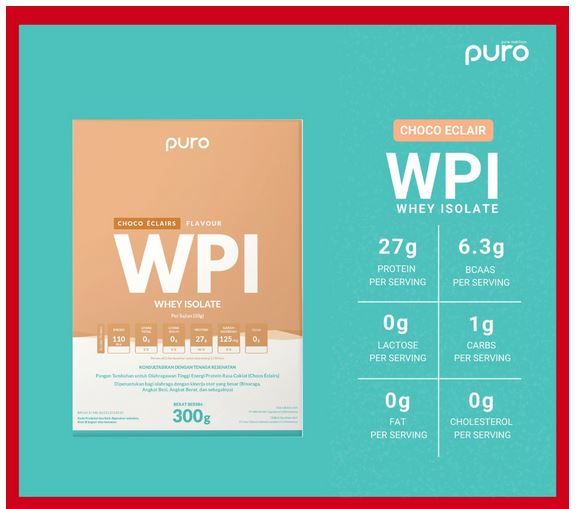 PURO ISOPRO WPI 90 WHEY ISOLATE 300gr Rasa Choco Eclair | Lazada Indonesia