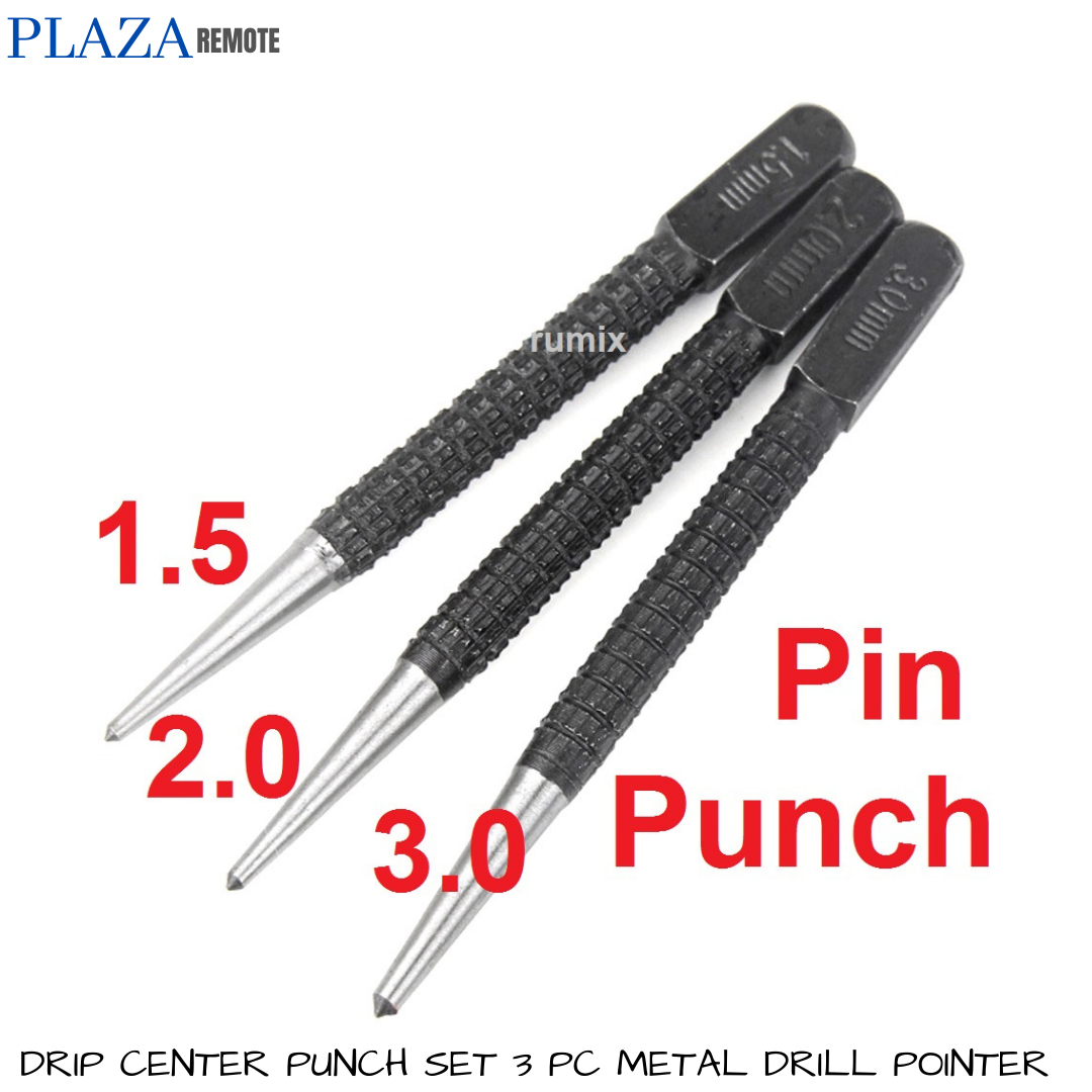 PENANDA TITIK BOR SET ISI 3 PC DRIP IMPACT CENTER PUNCH METAL DRILL ...