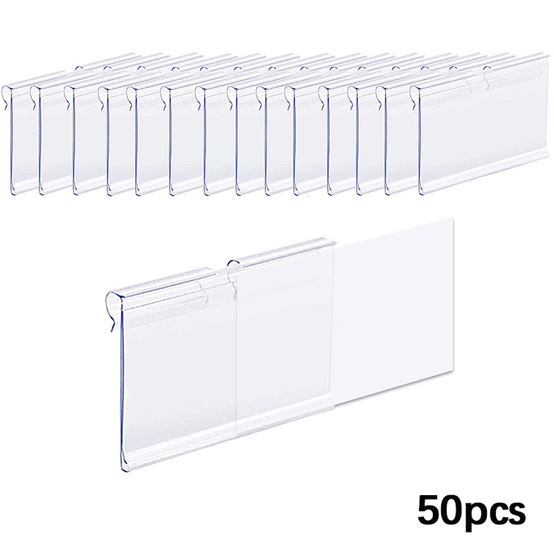 50 Pcs Label Harga Mika Tag Harga Pvc Price Tag Holder / Name Tag ...