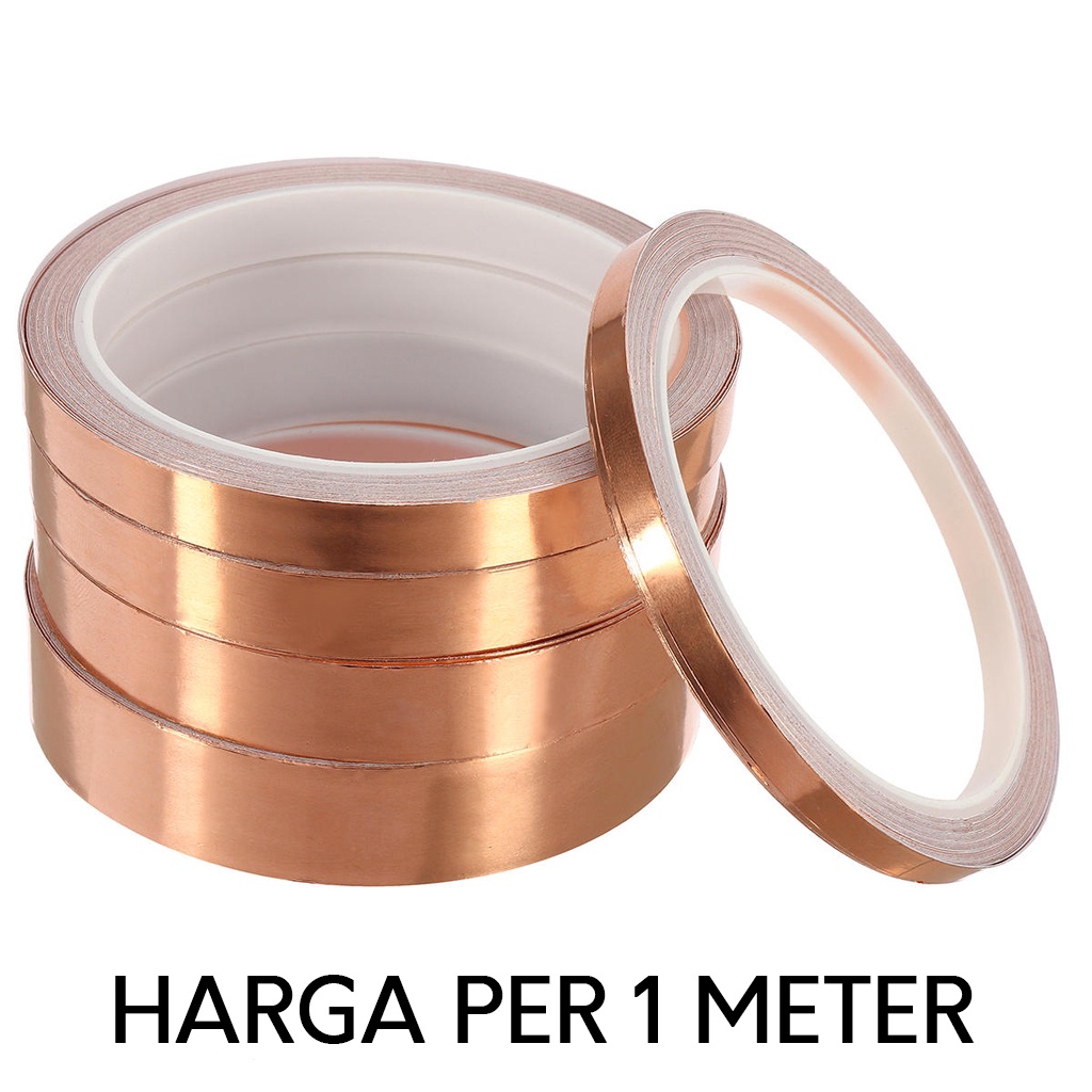 COPPER TAPE ISOLASI TEMBAGA FOIL TAHAN PANAS 5MM PER 1 METER | Lazada ...