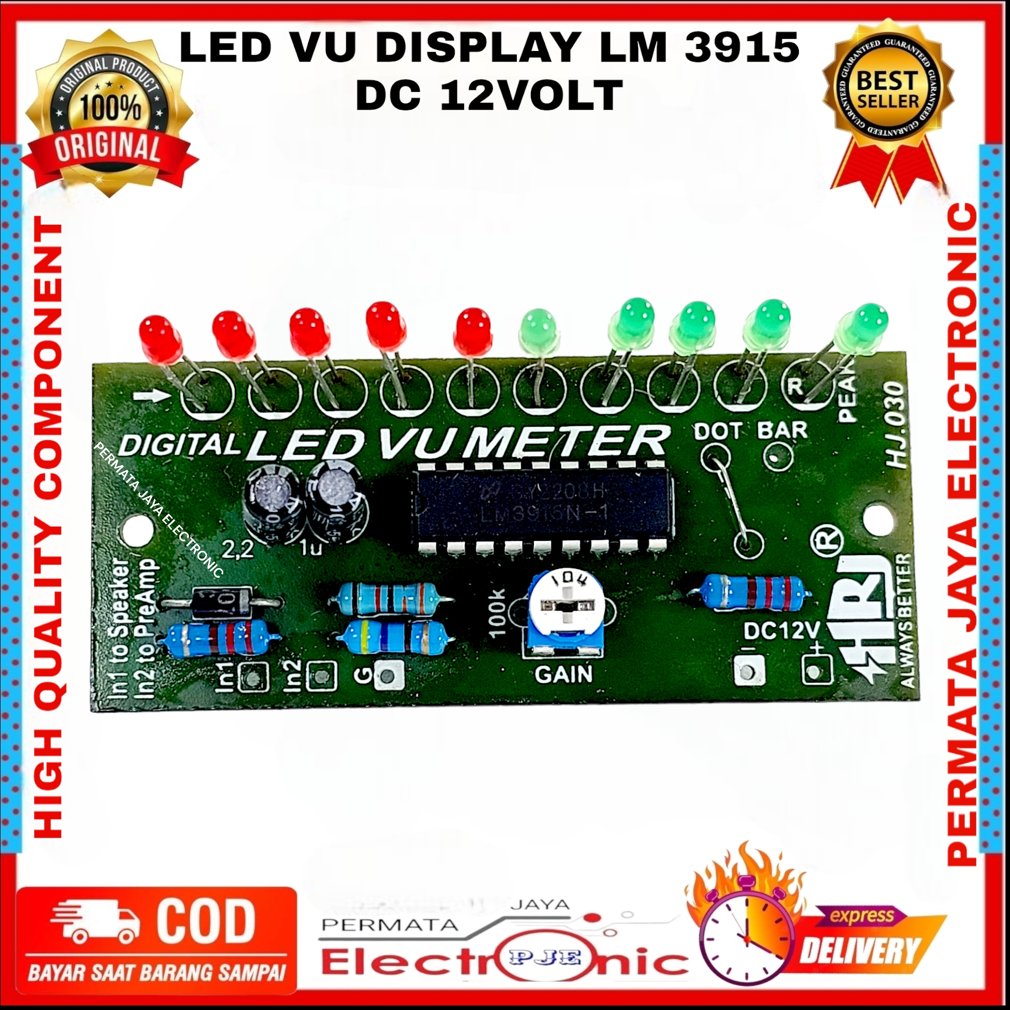 LED VU Display mixer LM3915 Audio Mixer | Lazada Indonesia