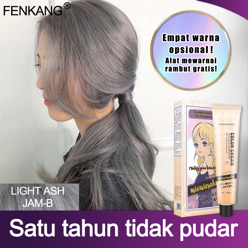2022 warna rambut populer FENKANG Krim Pewarna Rambut 100ml Lembut tidak merusak rambut Hair ...