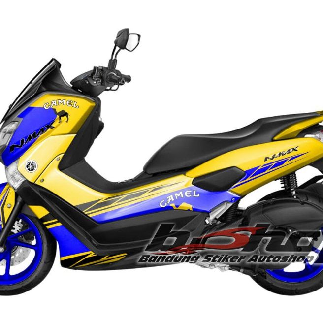 Sticker Decal Yamaha NMAX Variasi Kuning Biru | Lazada Indonesia