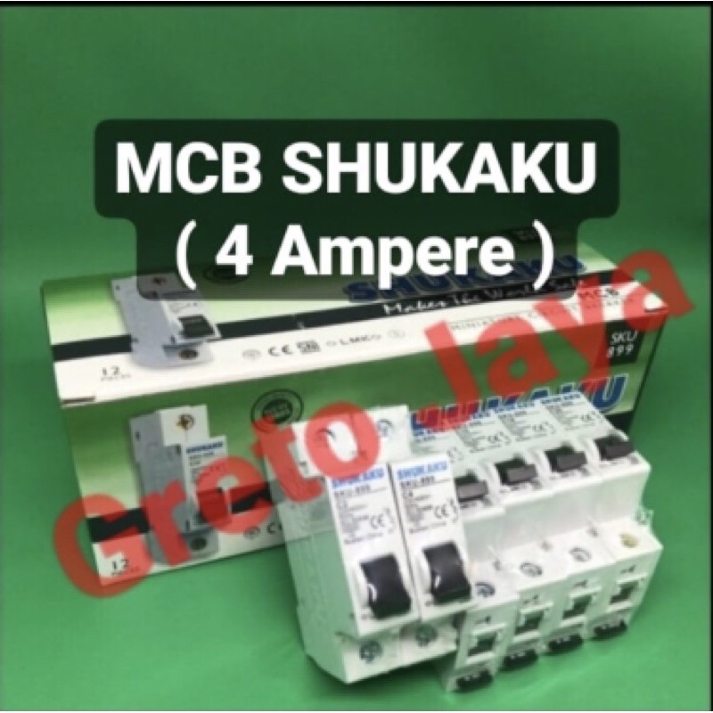 ( 4A ) MCB SHUKAKU 4 A Amper Ampere C4 SNI Sukaku 1 Phase P 1P Murah | Lazada Indonesia